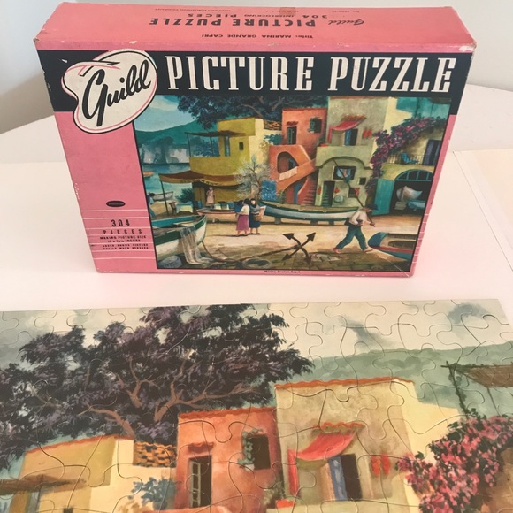 Whitman | Games | Vintage Guild Picture Puzzle Whitman Marina Grande ...